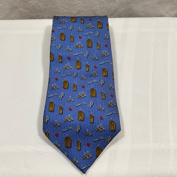 Dunhill | Accessories | Dunhill Blue Mens Tie With An Overall Tailor ...